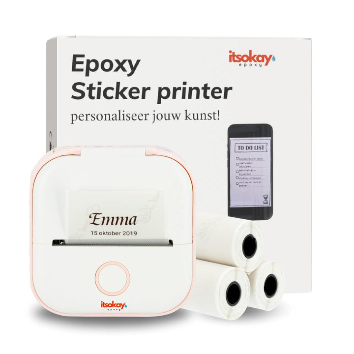 Epoxy Sticker Printer (namen, teksten) Resin Art Hobbywinkel itsOkay